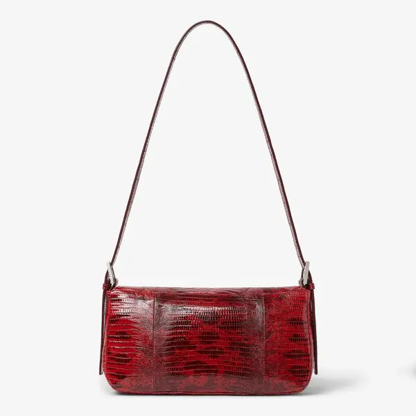 Fendi Baguette® 26424 Burgundy Lizard-leather Bag